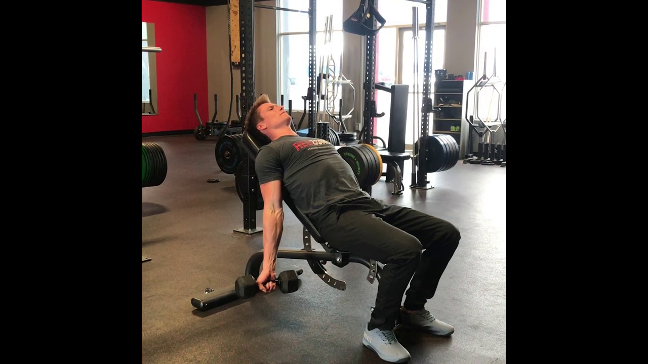 Incline DB Curl 45 degree - YouTube