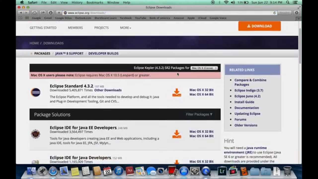 How to install eclipse standard IDE on mac - YouTube
