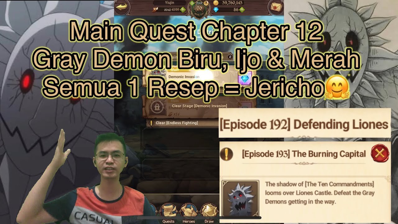 Main Quest Chapter 12 Bantai Semua Gray Demon | The Seven Deadly Sins ...