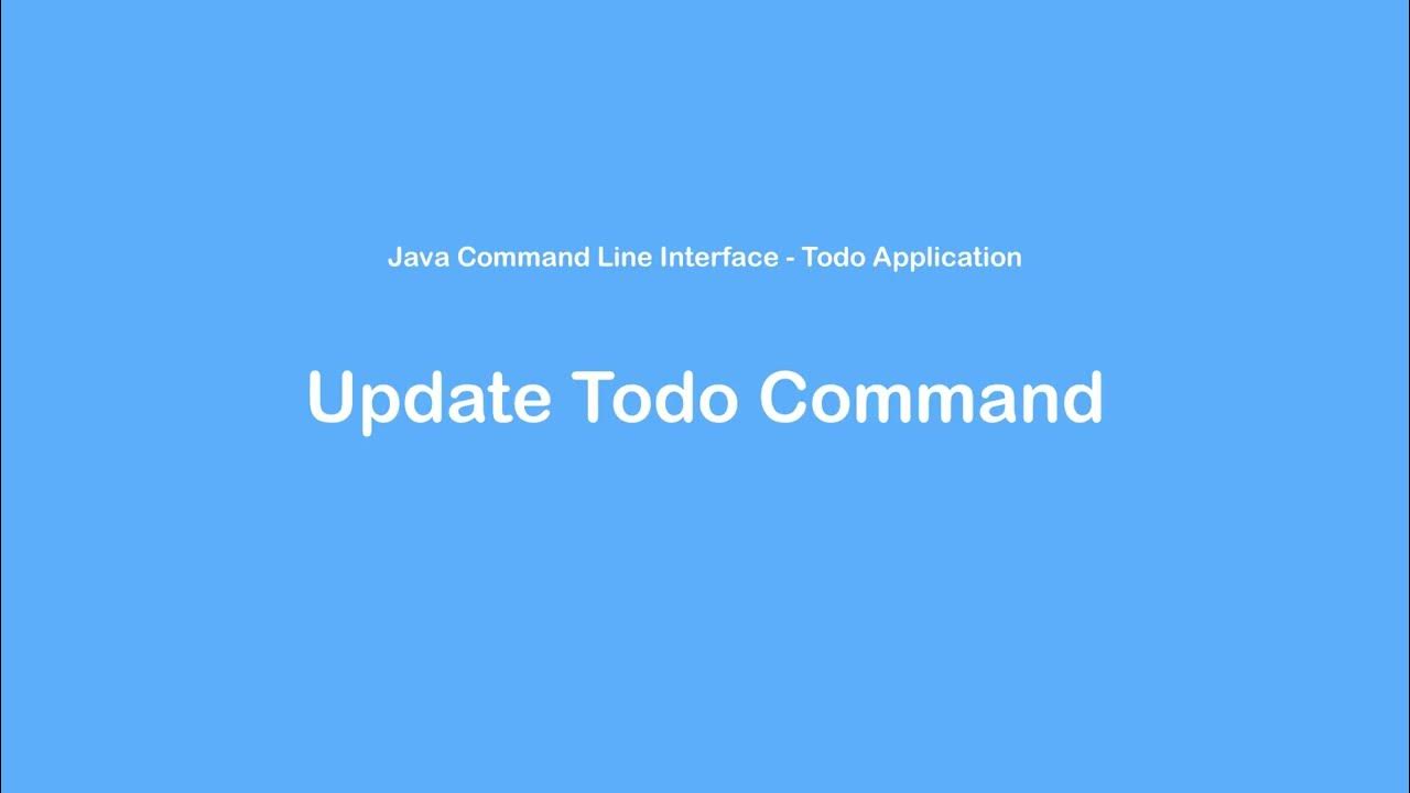 Java CLI - Picocli - 010 Update subcommand #picocli - YouTube