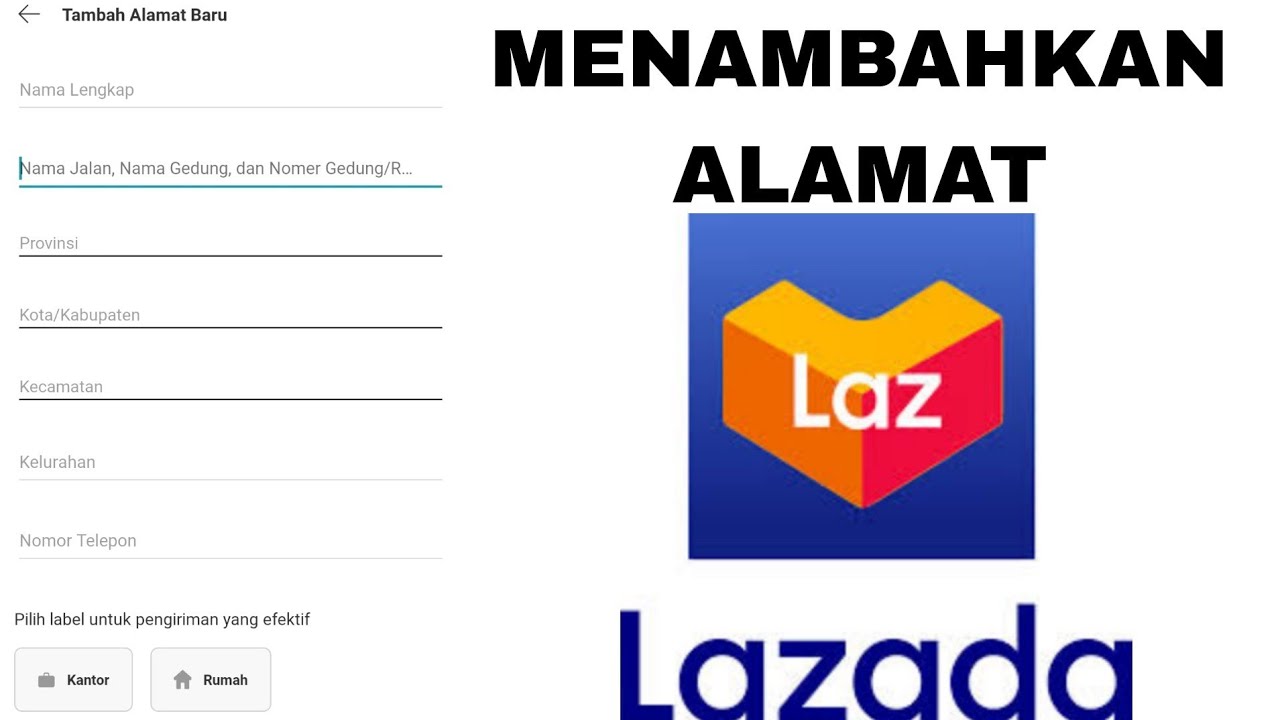 Cara menambahkan alamat di lazada 2022 - YouTube