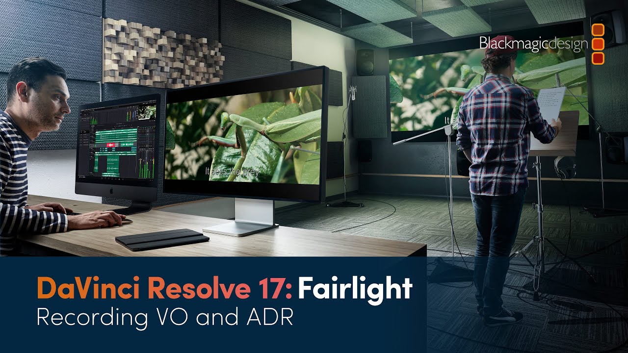 DaVinci Resolve 17 Fairlight Training - Recording VO and ADR - YouTube
