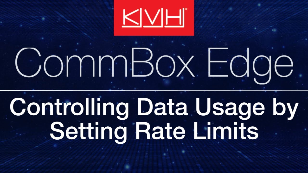 CommBox Edge: Controlling Data Usage by Setting Rate Limits - YouTube