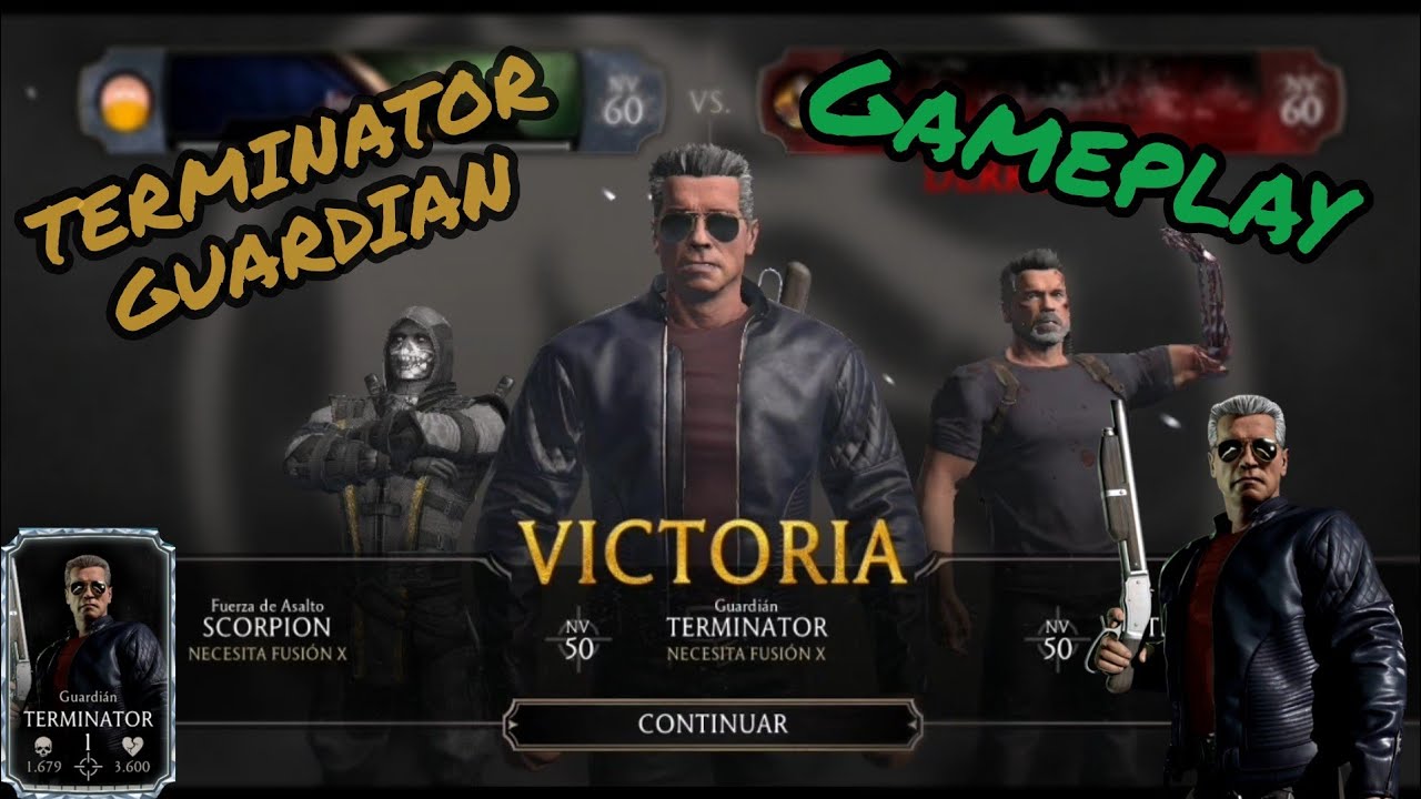 TERMINATOR GUARDIAN Mortal Kombat Mobile / Gameplay com terminator ...