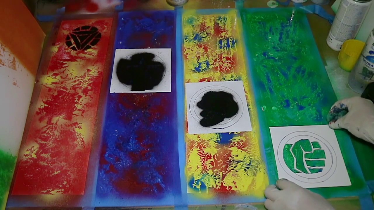 Marvel Avengers Spray Paint! Iron Man, Captain America, Thor, and Hulk ...