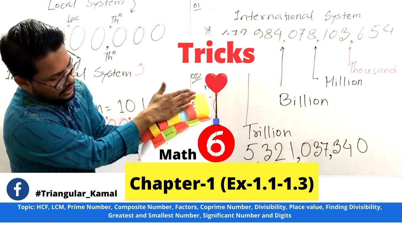 Math Class 6 Chapter 1 | Ex-1.1-1.3 (all in one) | Place Value | HCF ...