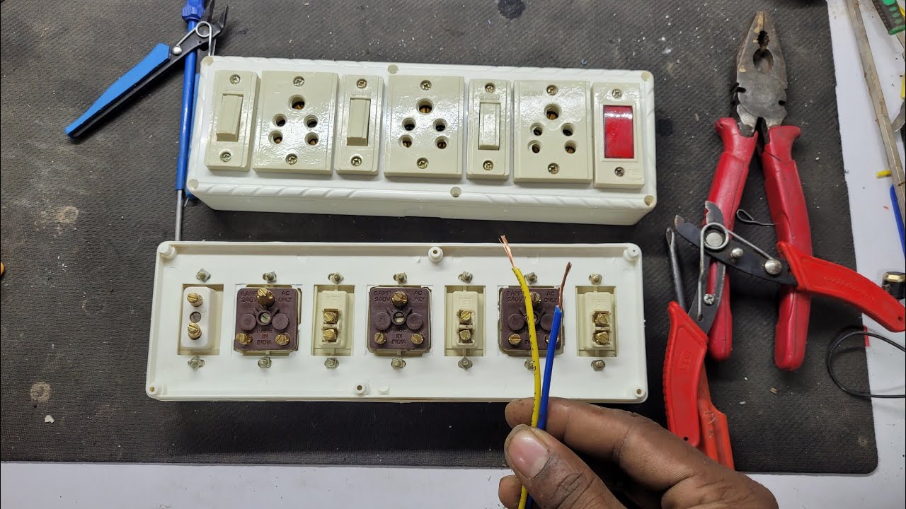 3 switch + 3 5pin Socket board connection | switch board wiring ...