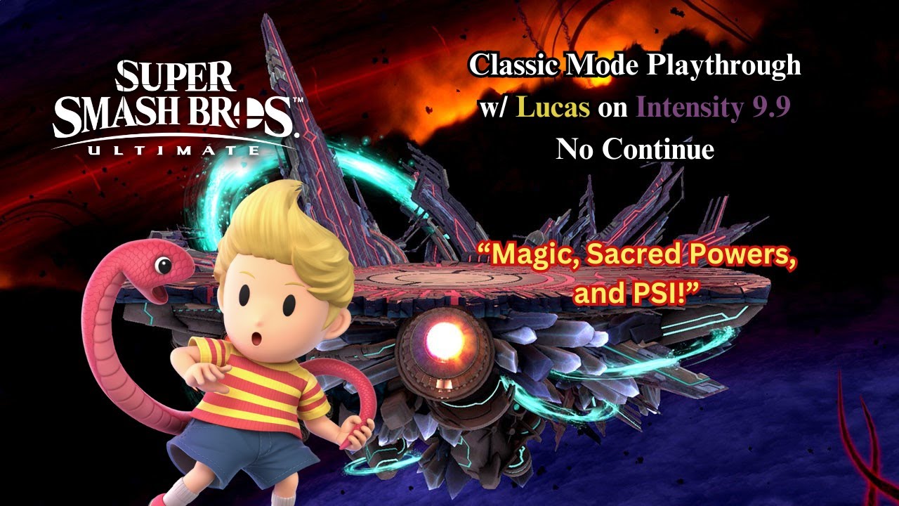 Super Smash Bros. Ultimate | Classic Mode w/ Lucas on Intensity 9.9 (No ...
