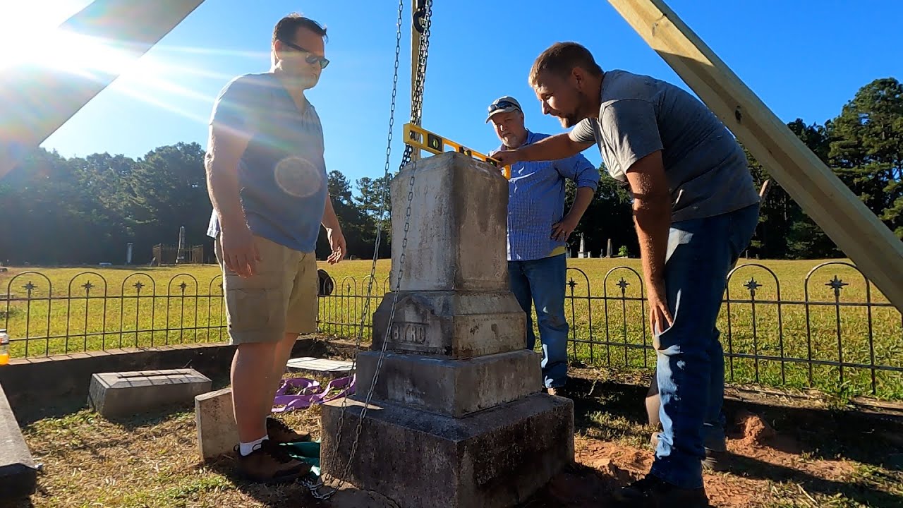 FIXING 134 YEAR OLD GRAVE STONE BEFORE IT FALLS OVER! HEADSTONE ...