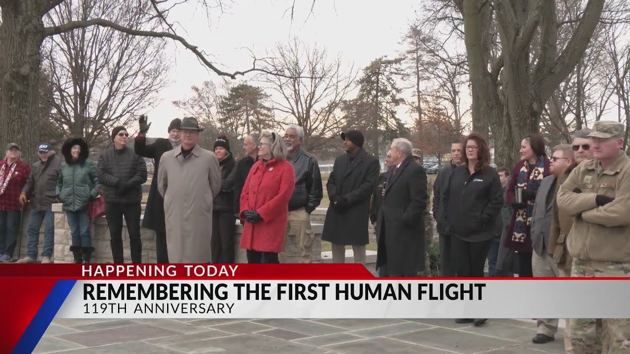 Celebrating the first human flight with the Wright family - YouTube