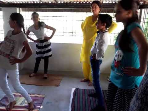 Yoga day celebration in M.V.M Public school Balugloa - YouTube