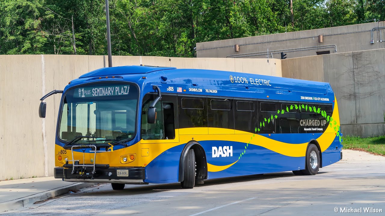 DASH Alexandria Transit Company NEW!!! 2021 Proterra ZX5 #805 On Rt AT1 ...