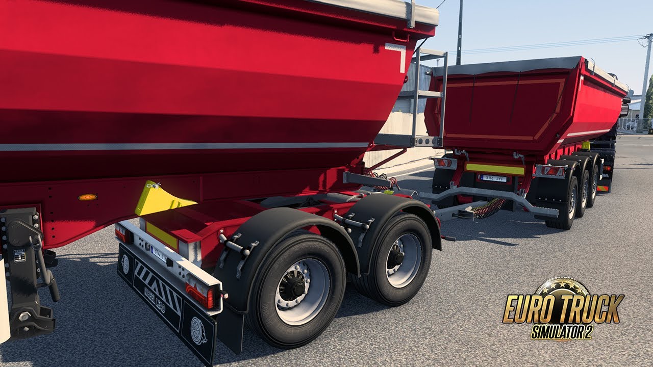 ETS2 1.43 dumper double_trailer - YouTube
