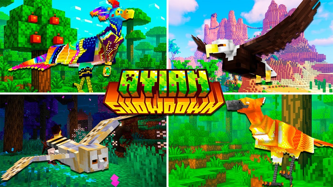 MINECRAFT: AVIAN SHOWDOWN 1.1 - NOVOS PÁSSAROS PARA O MINECRAFT - ADDON MCPE 1.21.70 🦃🦚🦅 - YouTube