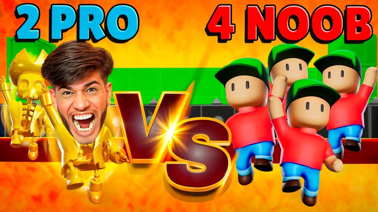 2 PRO PLAYERS CONTRA 4 NOOBS NO STUMBLE GUYS - QUEM SERÁ QUE GANHA ...