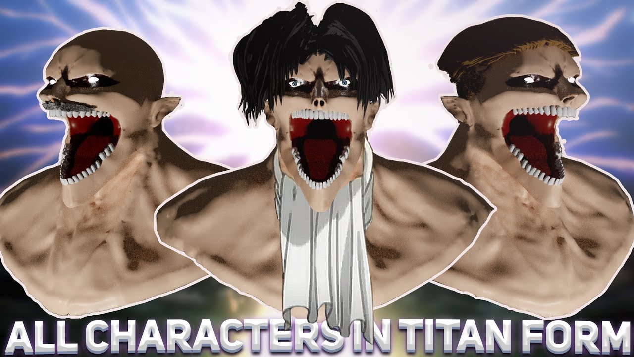 ALL Characters in Titan Form - Attack On Titan Season 4 - YouTube