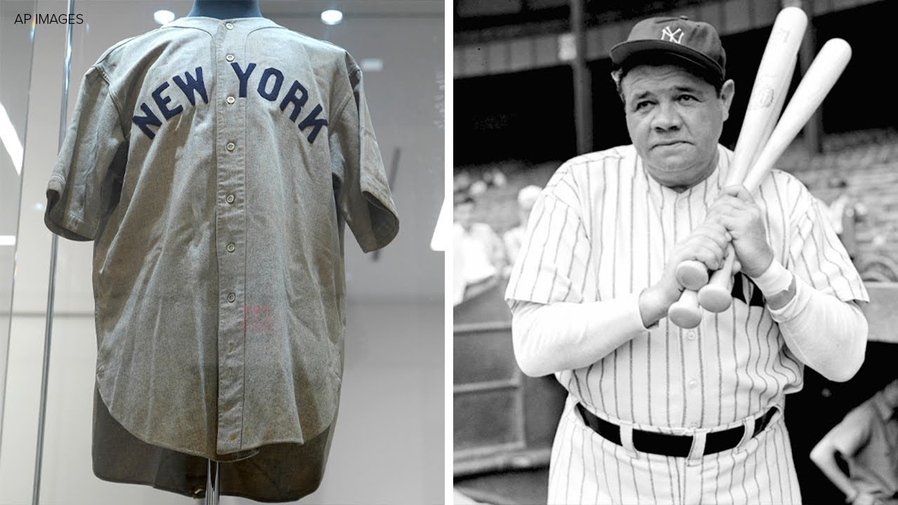 Babe Ruth 'called shot' Yankees jersey fetches record $24M - YouTube