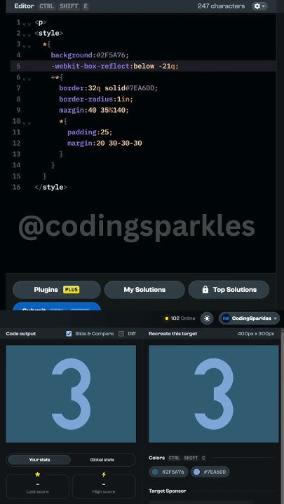 CSS Battle Daily Targets: January 11, 2025 | #cssbattle #html #css #shorts - YouTube