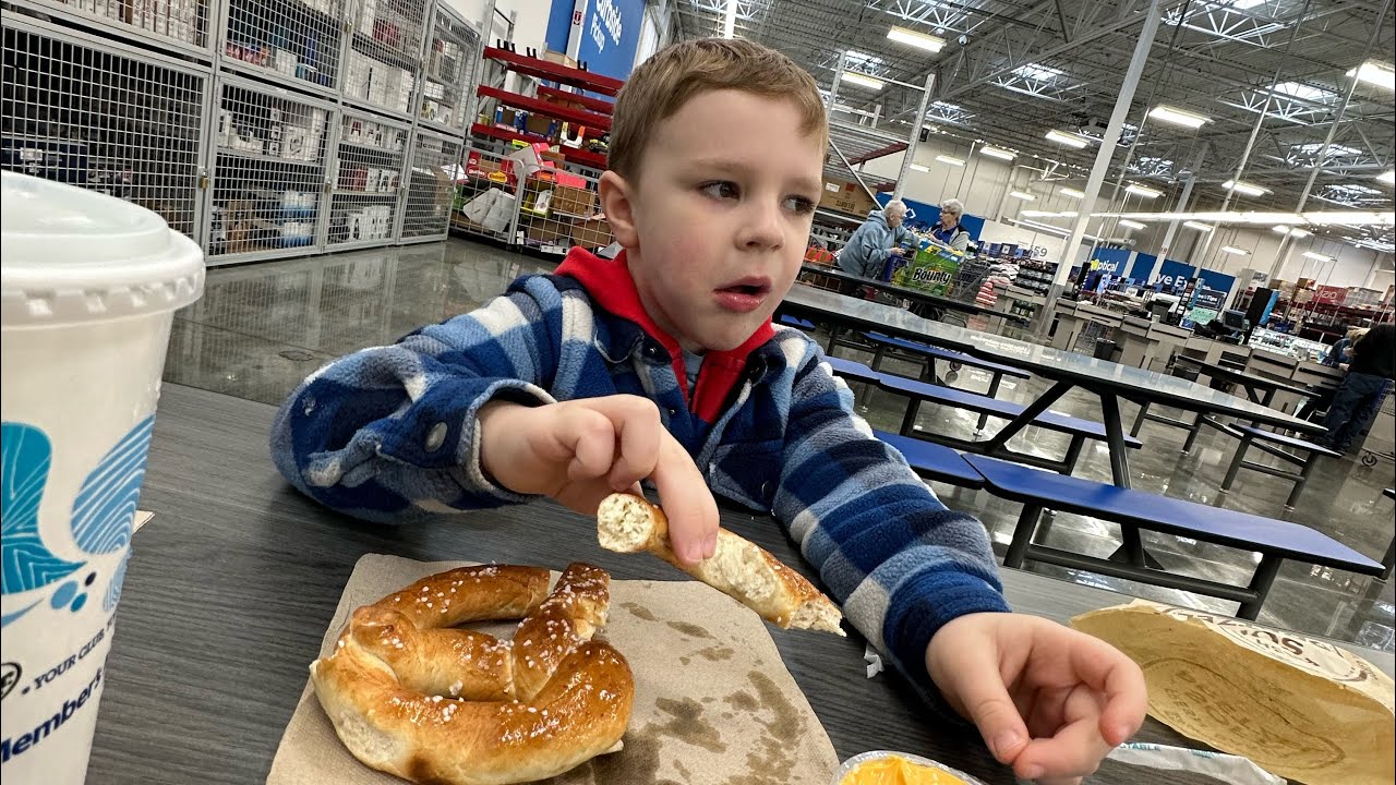 Back at Sam’s Club for Lunch-New Tables-Pretzels & Pizza - YouTube