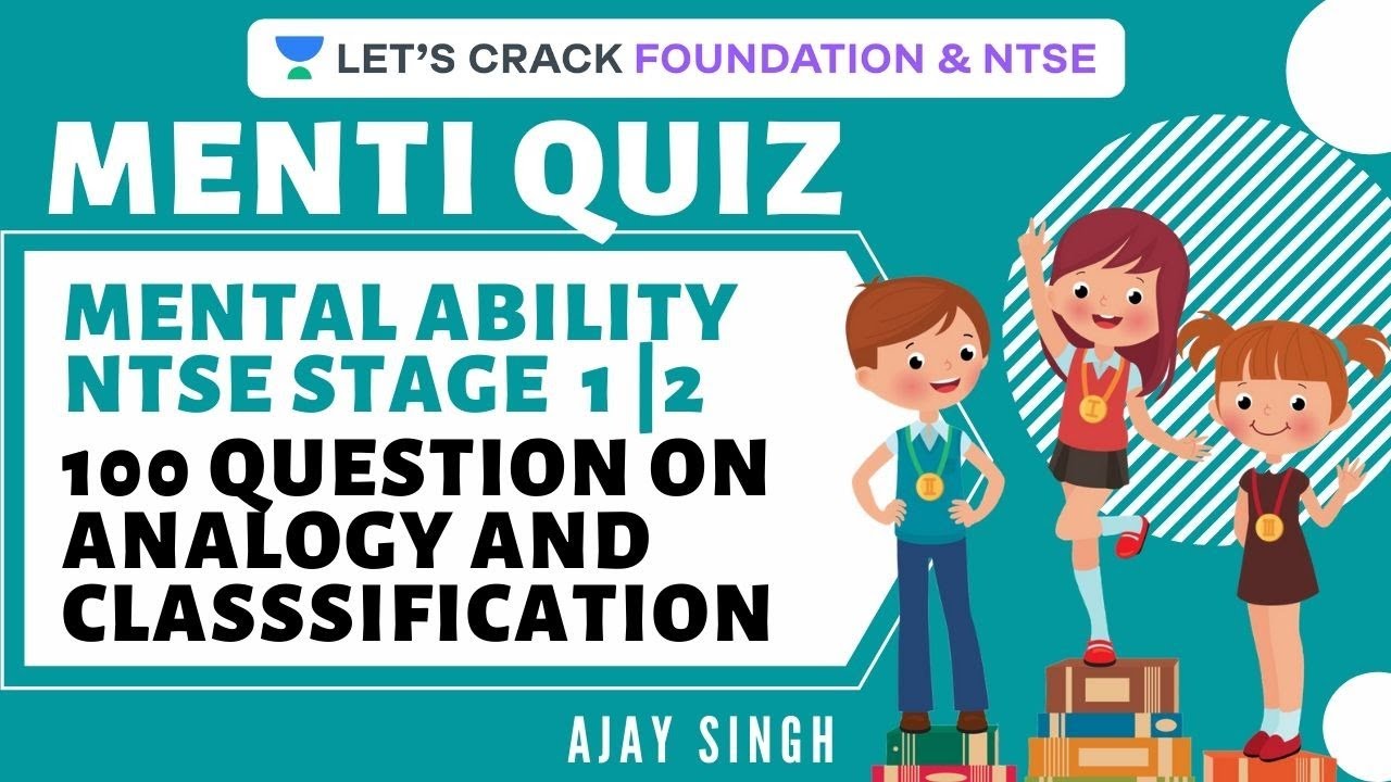 Menti Quiz | 100 Questions on Analogy and Classification | Mental ...