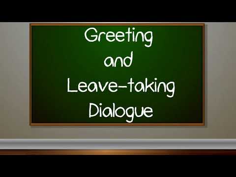 Greeting and leave-taking dialogue - YouTube