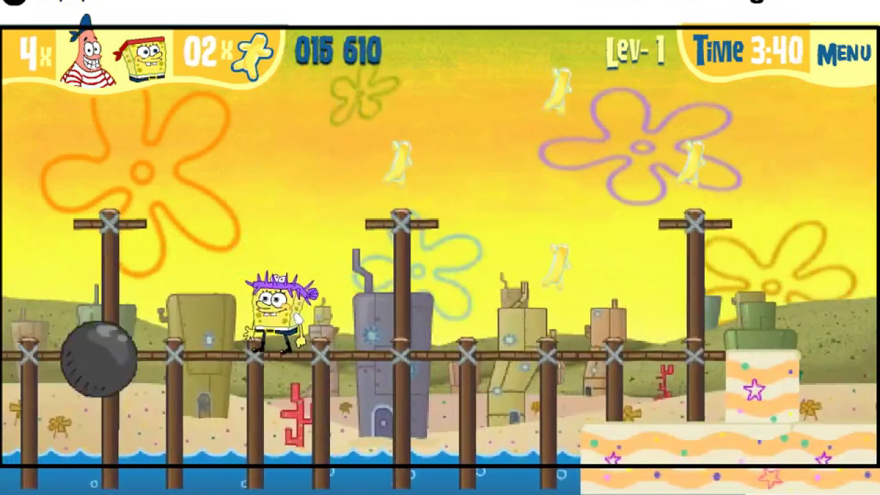 Spongebob flash PC game- Spongebob Dutchman gameplay - YouTube