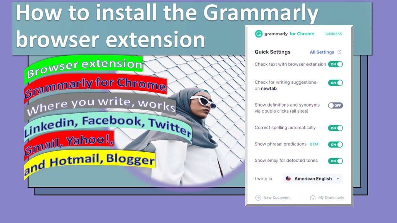 How to add grammarly extension in chrome - YouTube