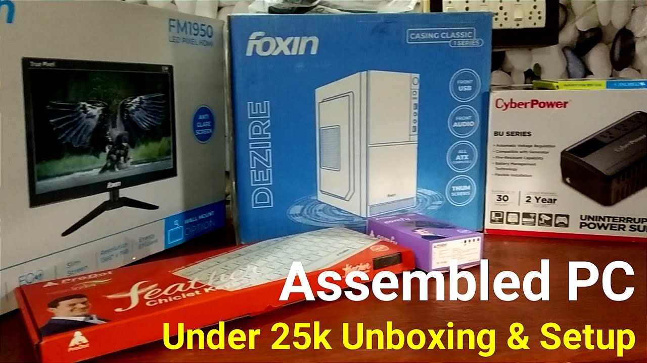 Assembled computer unboxing and installation setup | Assembled computer ...