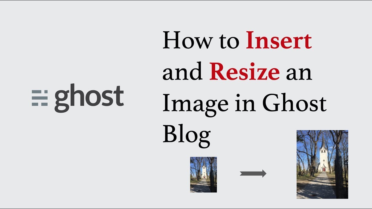 How to Insert and Resize an Image in Ghost blogging Platform - YouTube