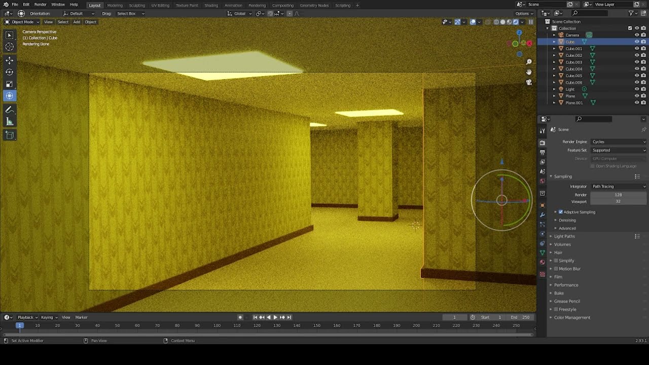 Creating Backrooms In Blender - YouTube