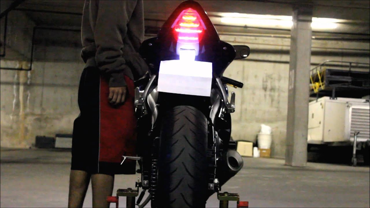 2009 Yamaha R6 Motodynamic Smoked Integrated Taillight - YouTube