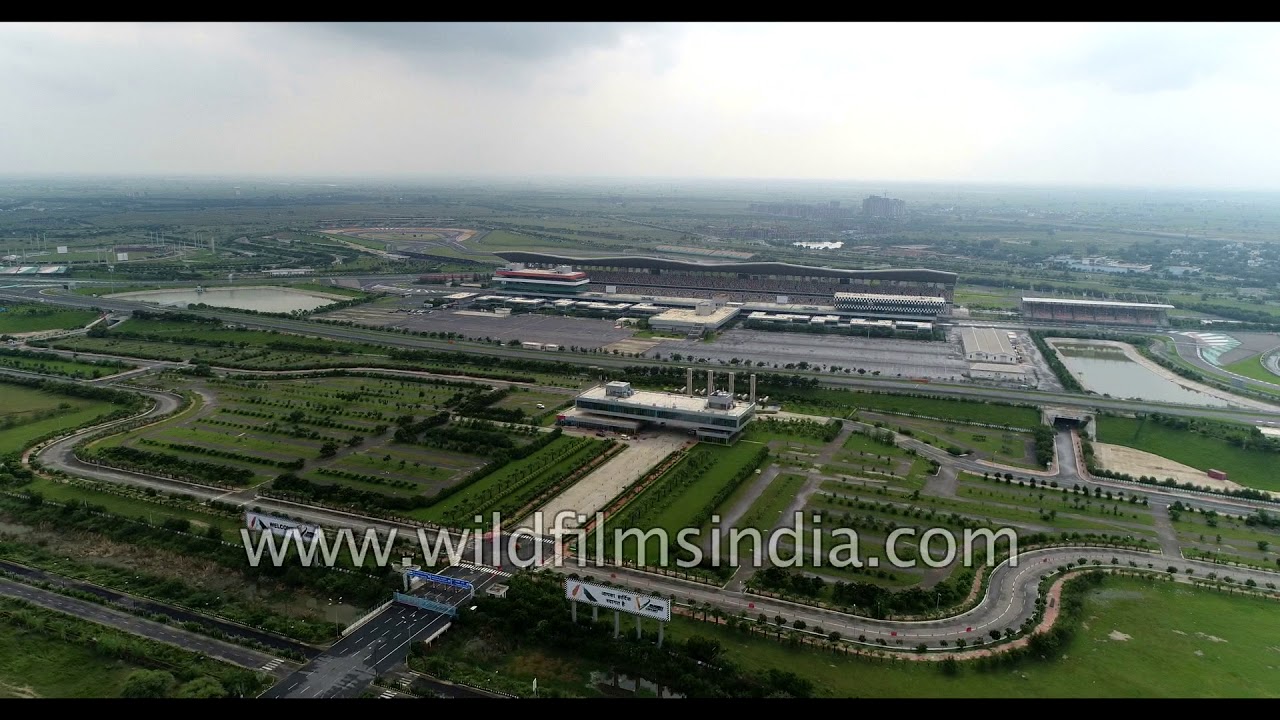 Buddh International Circuit motor racing track in Greater NOIDA: aerial ...