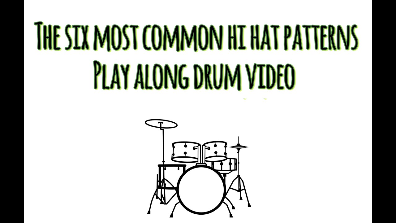 the SIX MOST COMMON hi hat patterns - play along sheet music - YouTube