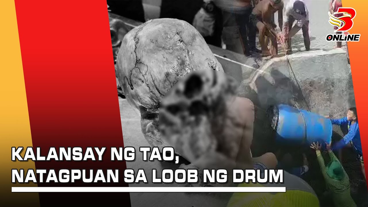 Kalansay ng tao, natagpuan sa loob ng drum - YouTube