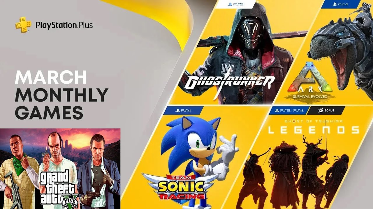 March Free Ps Plus Games Ps4/Ps5 | Gta 5 Free Now - YouTube