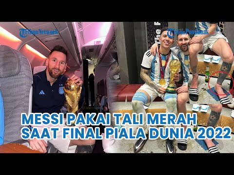 🔴Lionel Messi Kepergok Pakai Tali Merah di Kaki Saat Final Piala Dunia 2022