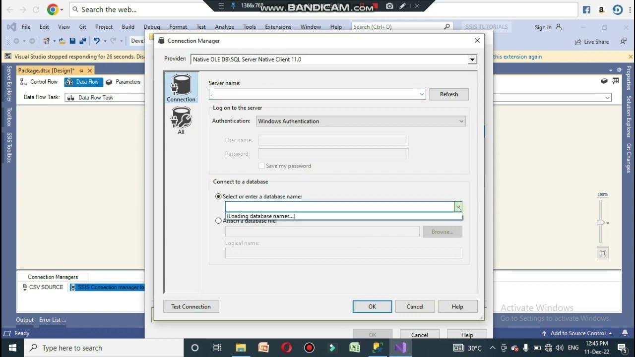 Ssis Tutorials For Beginners5 Flatfile Source To Oledb Destination In Ssis Ssis Msbi Youtube
