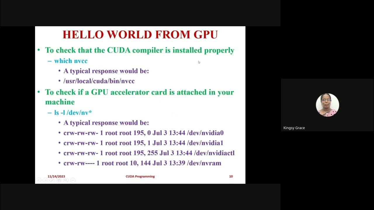 Cuda L2 Gpu Programming And Hello World Youtube