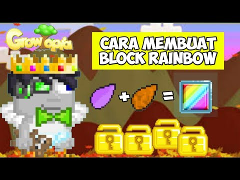 Cara Membuat Block Rainbow | Growtopia😱 - YouTube
