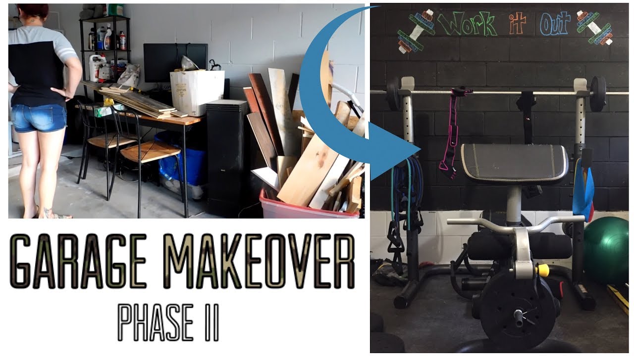 Garage Chalkboard Wall + Organization & Makeover Phase II ( Home Gym ...