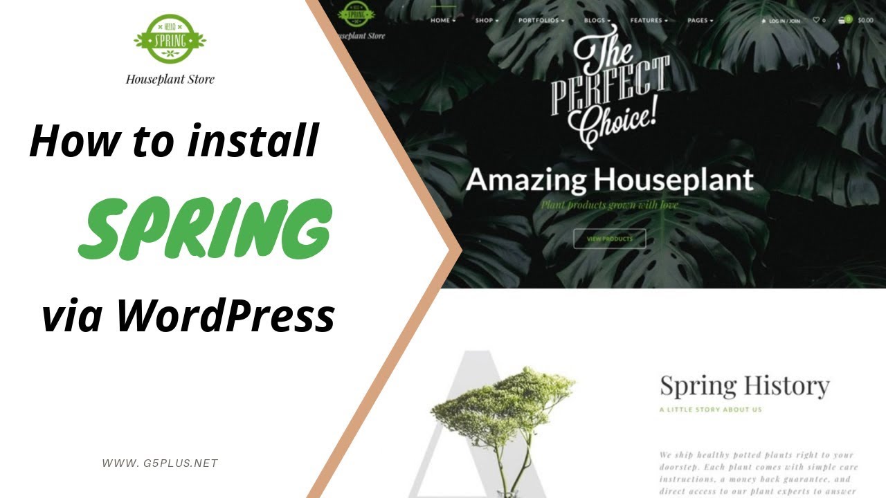 How to install SPRING Theme via WordPress with all demo data - YouTube