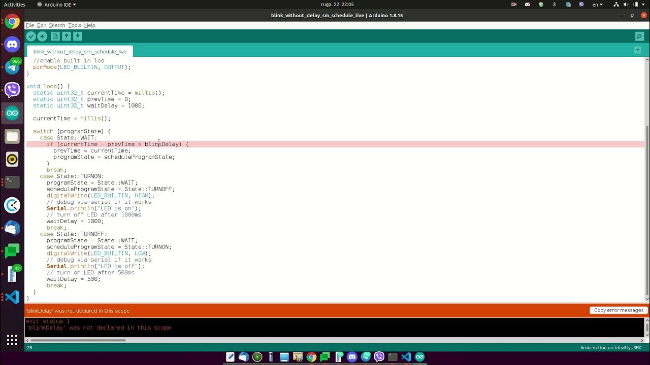 Arduino Blink Without Delay example / State Machine / Scheduling - Part ...