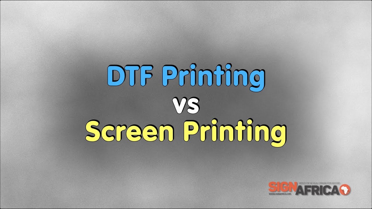 Screen Printing Vs DTF Printing - YouTube