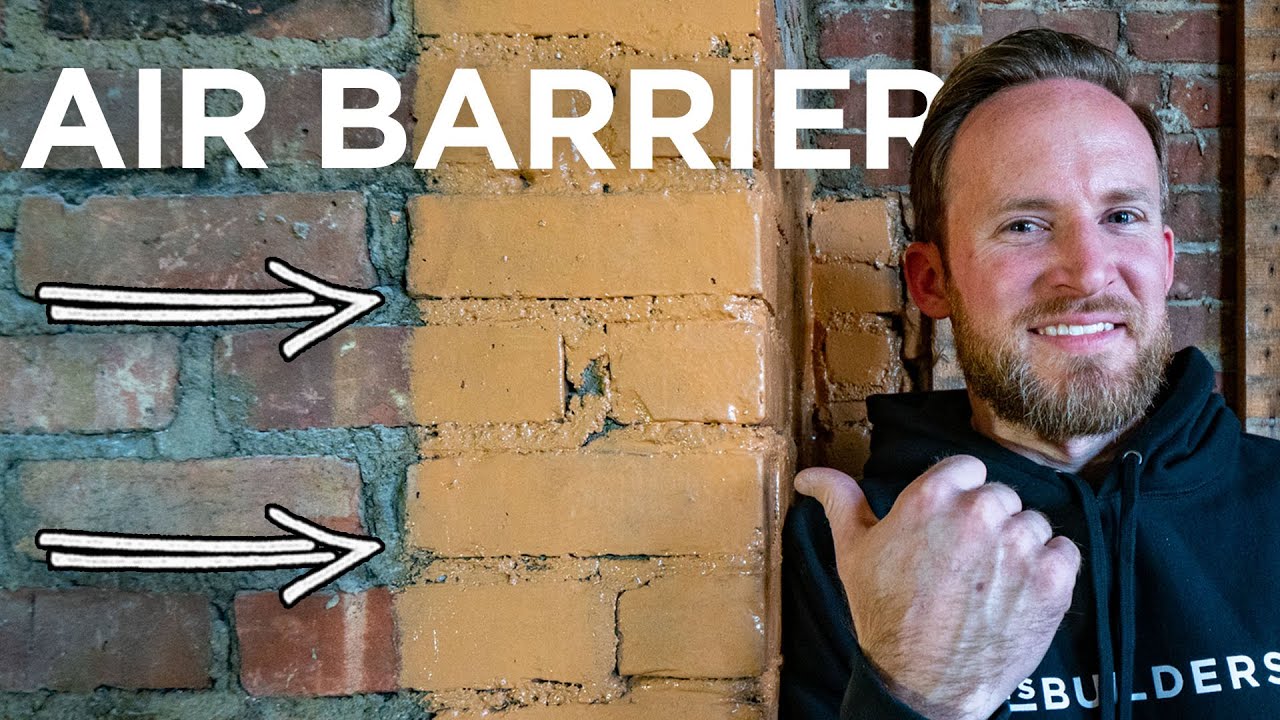 Creating a TENACIOUS bond to air seal a brownstone - YouTube