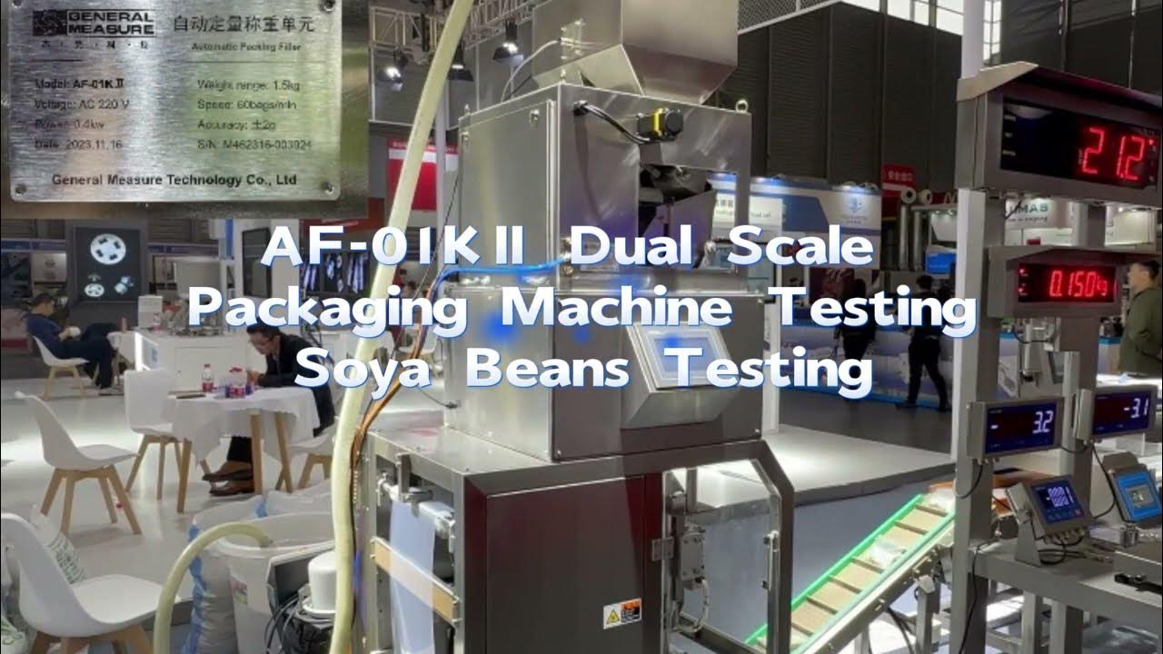 Packing Machine AF-01K II Soya beans Packing Test by General Measure ...