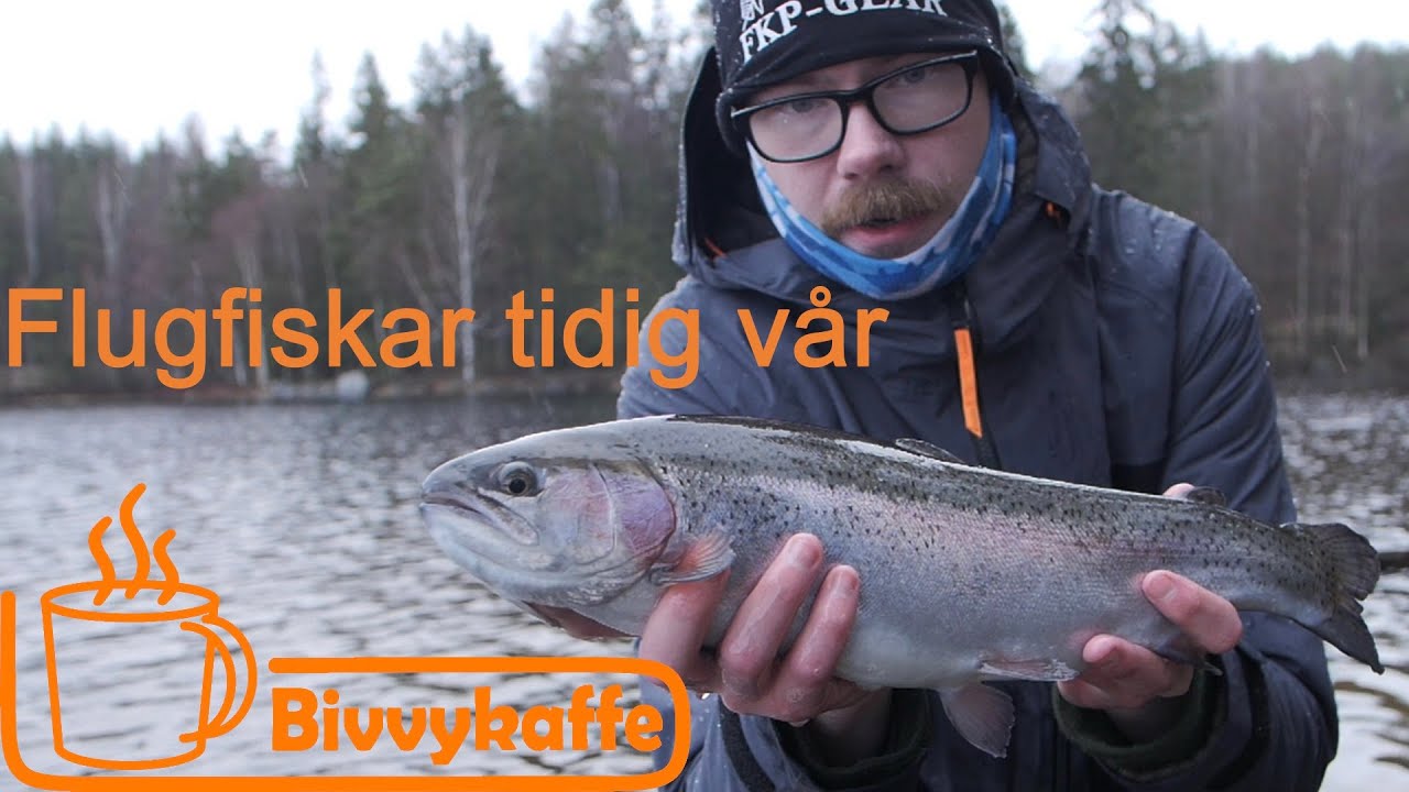 Bivvykaffe Flugfiskare regnbåge tidig vår - YouTube