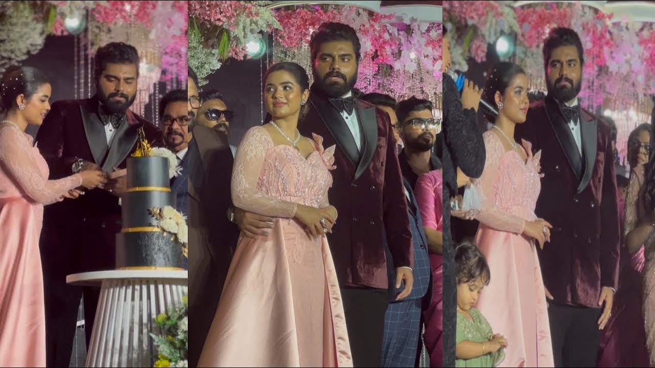 റോബിൻ ചേട്ടന് കേക്ക് നൽകി പൊടി 🔥💕| Aarathi podi robin radhakrishnan reception | - YouTube