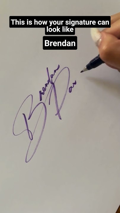 This is how signature logo can look like. Brendan #shorts - YouTube