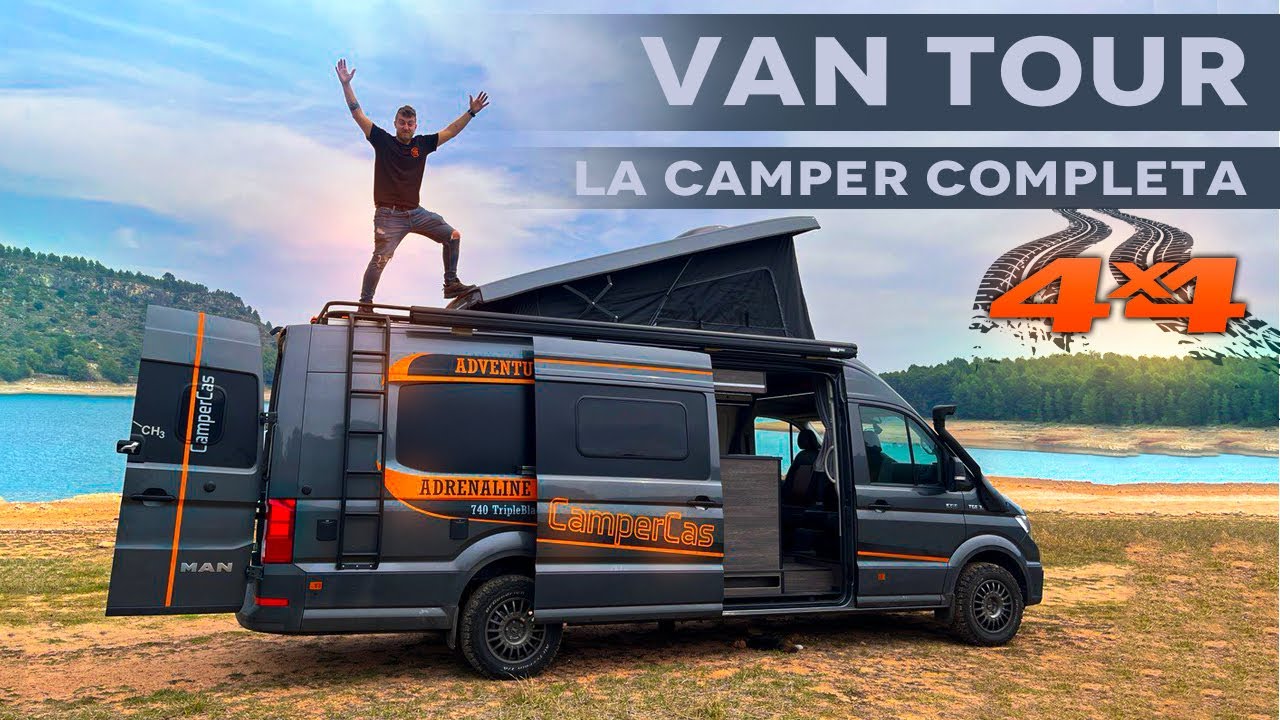 VAN TOUR 💥 LA MAS GRANDE - 4x4 CON MOTO INCLUIDA - YouTube
