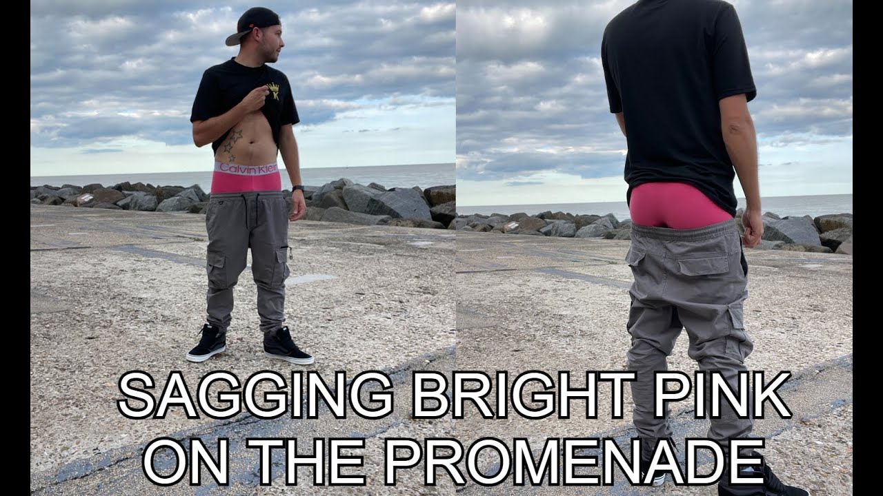Bright Pink CK Boxers Sagging - YouTube